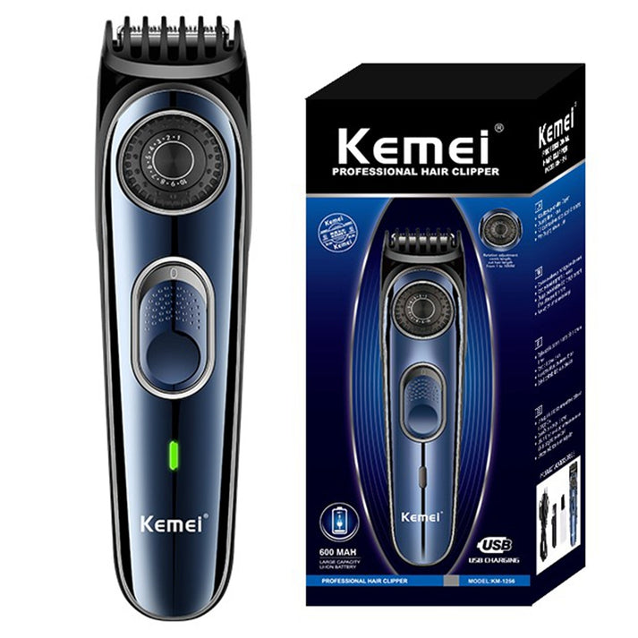 Kemei Cordless Adjustable 1-10mm Hair Trimmer Men Face Beard Trimmer R ...